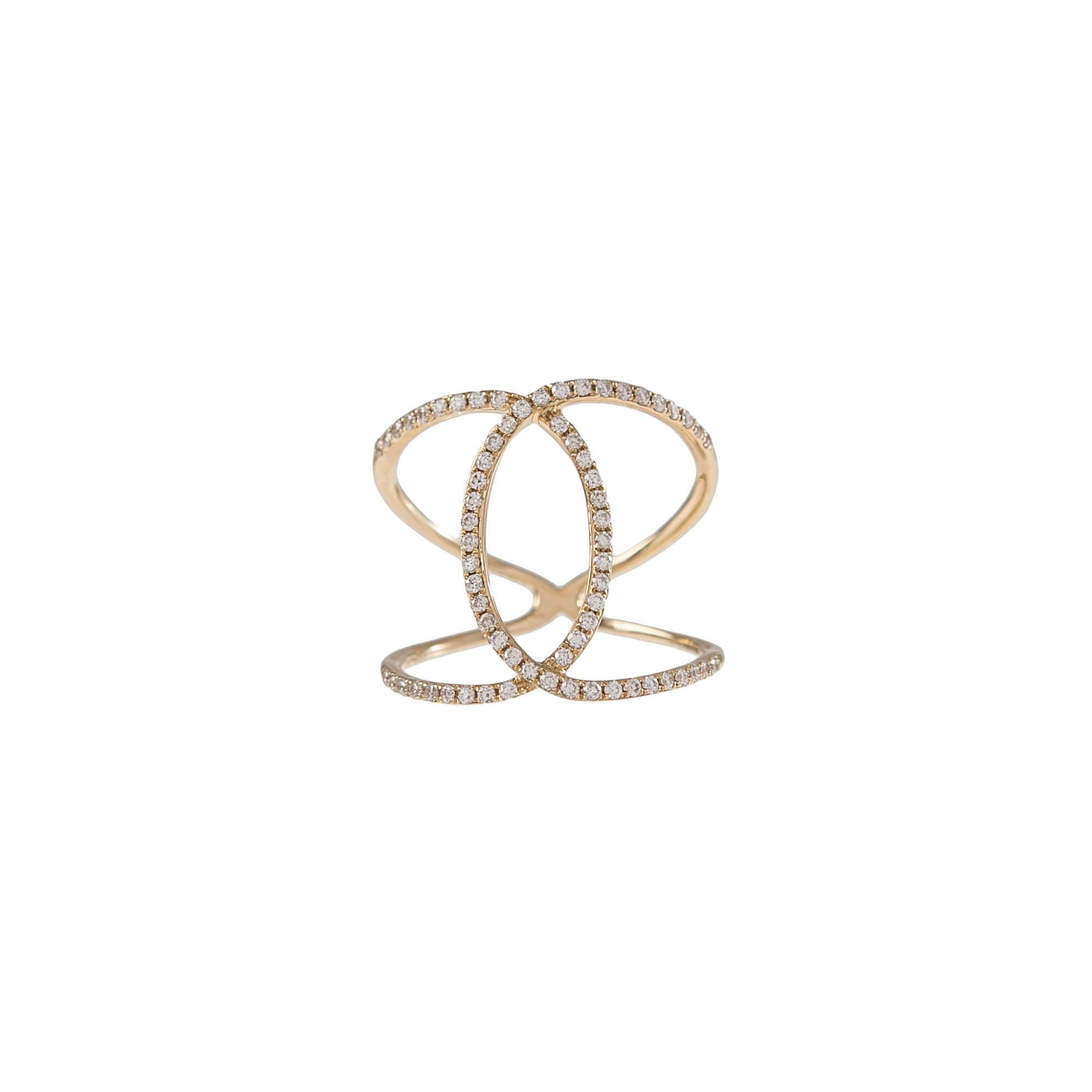Crossover Circles Diamond Ring
