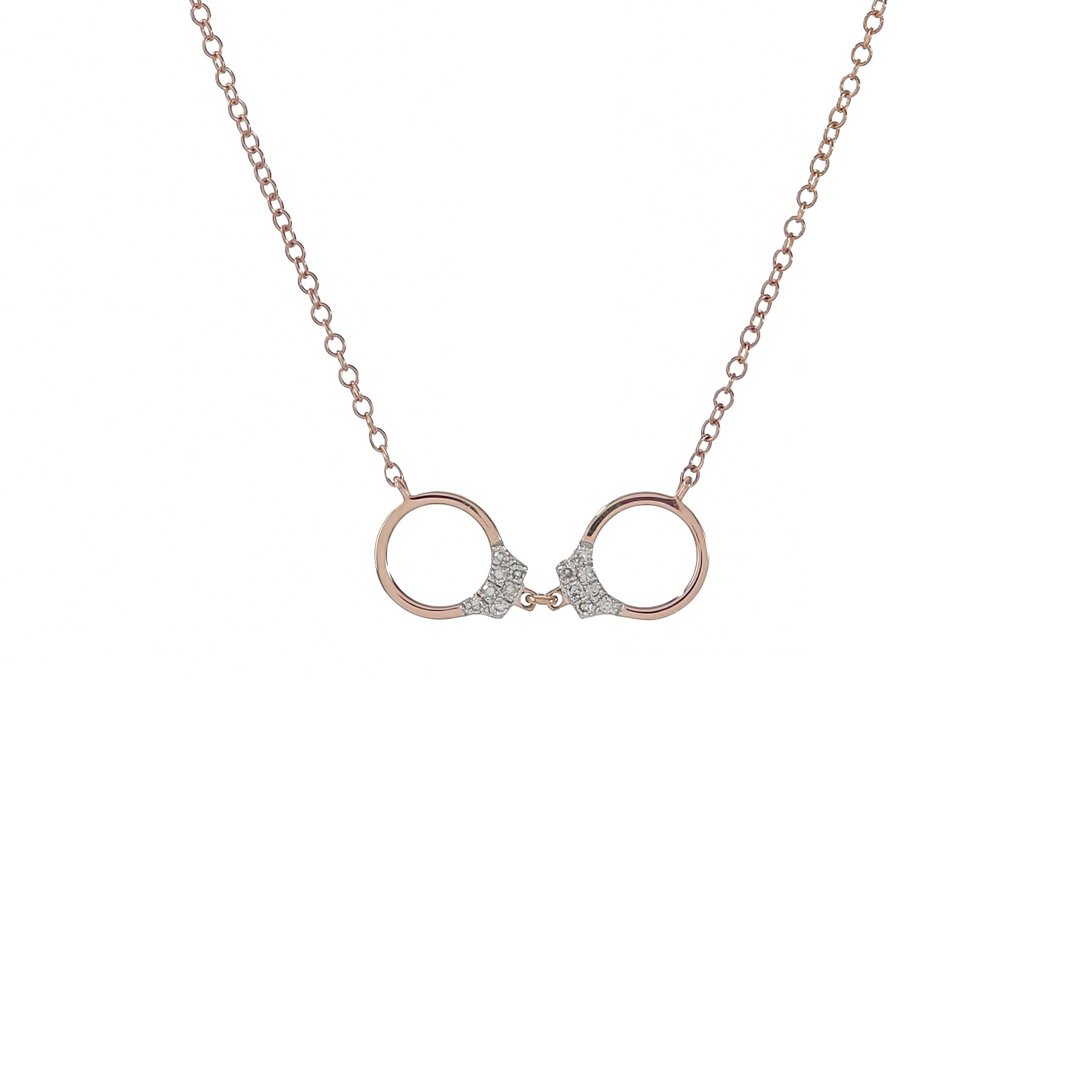 Diamond Handcuffs Necklace
