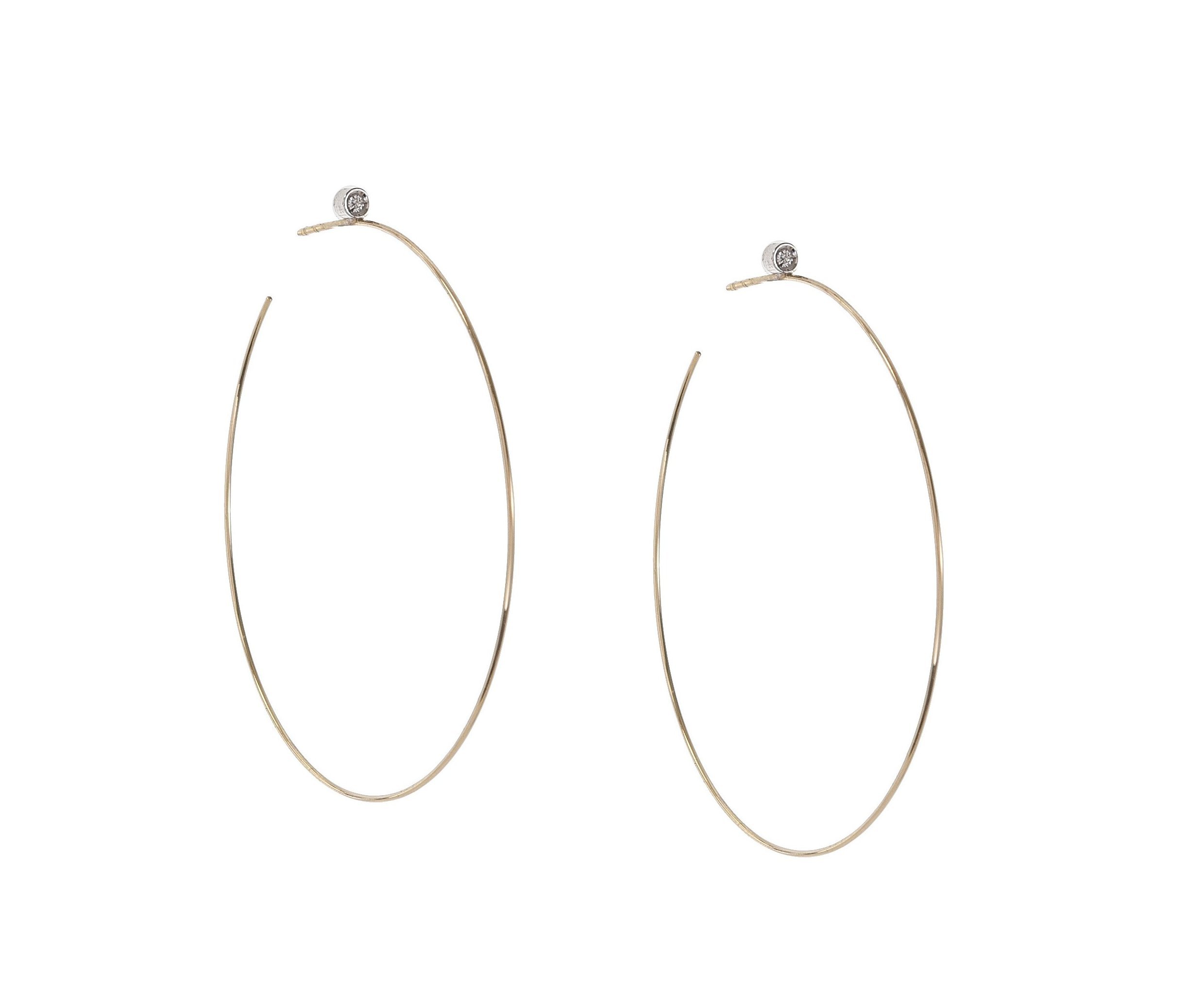 Diamond Stud Hoops - Moondance Jewelry Gallery