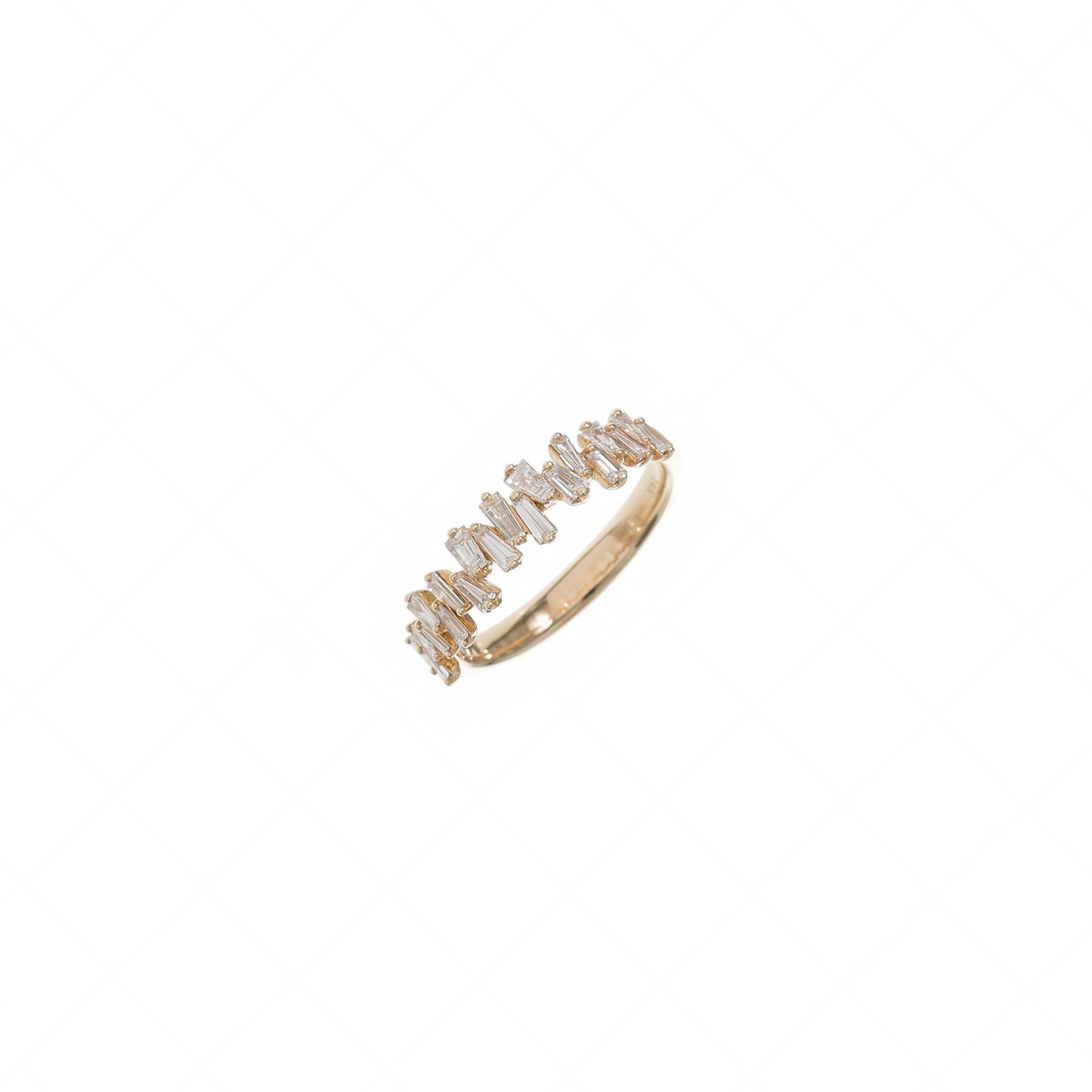 Staggered Baguette Diamond Ring