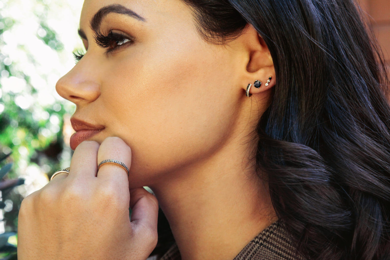 3 Dot Tri-color Studs - Moondance Jewelry Gallery