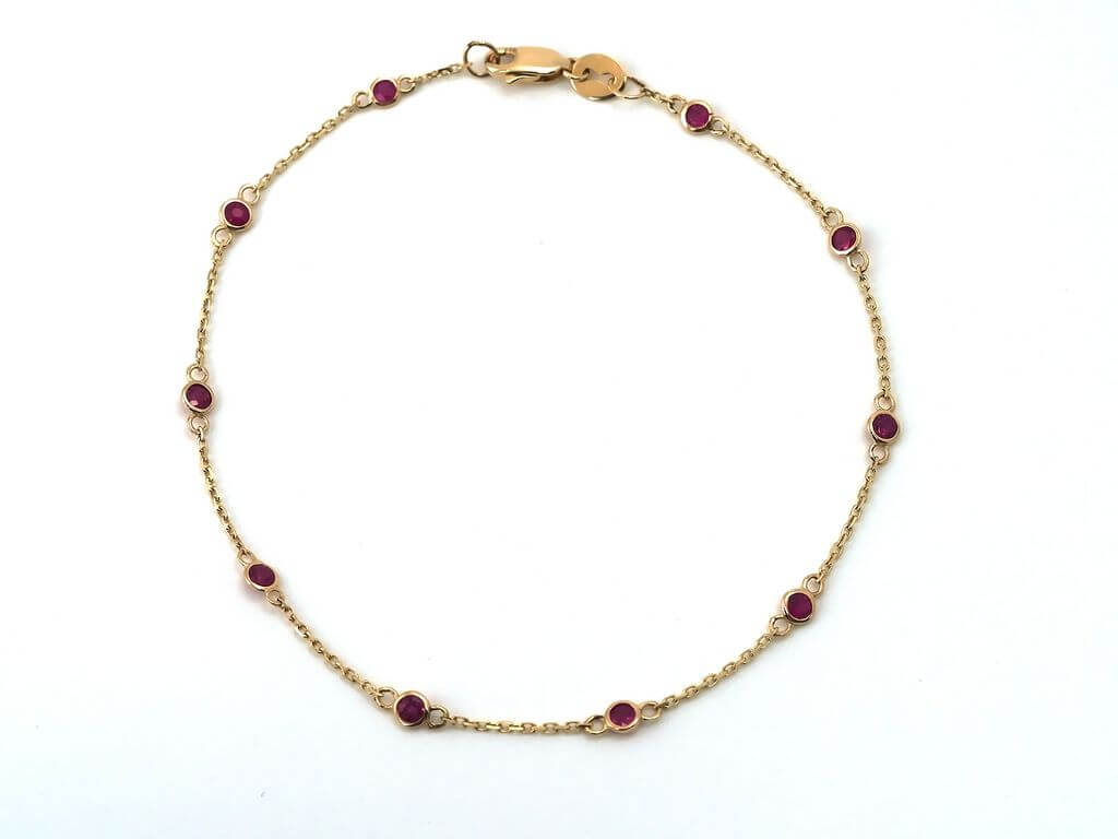 Ruby by the Yard Bracelet - Moondance Jewelry Gallery